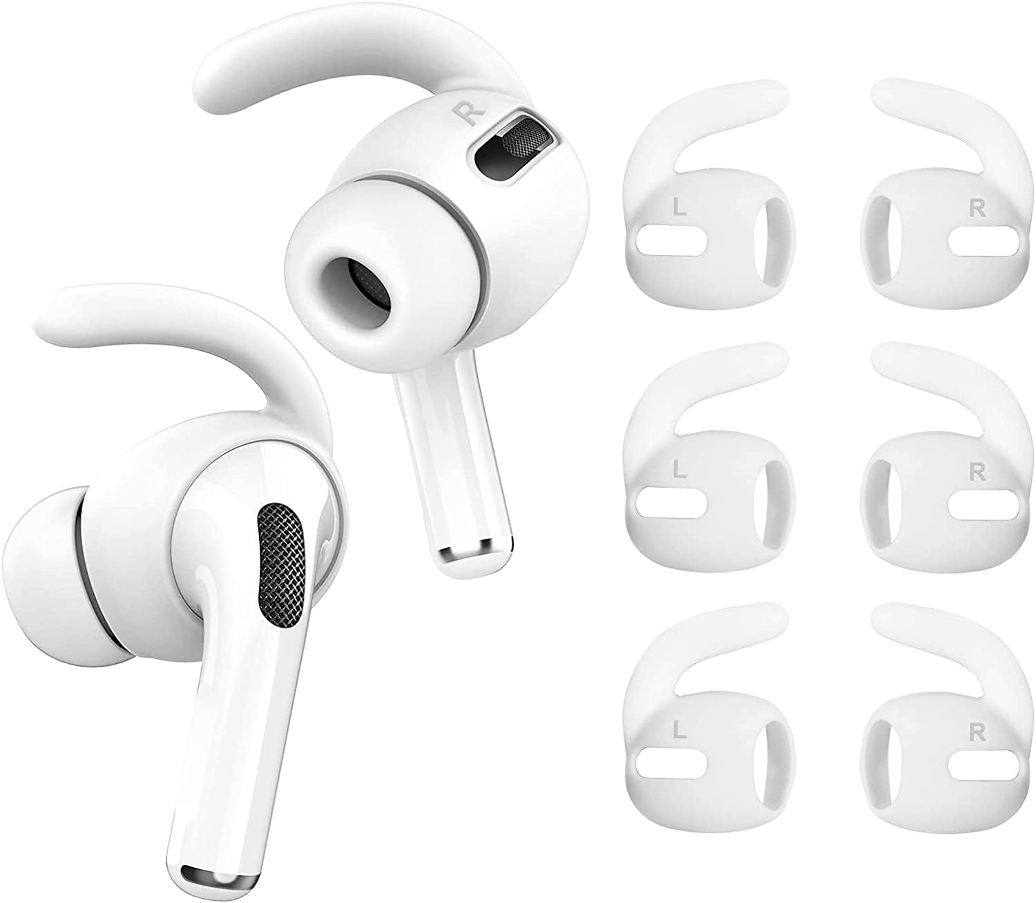 3 Pairs AirPods pro Ear Hooks Covers Grip Tips, Anti Slip Wings Ear ...