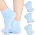 3 Pairs Aloe Socks Moisturizing Spa Infused Gel Sleeping Fuzzy Dry Feet ...