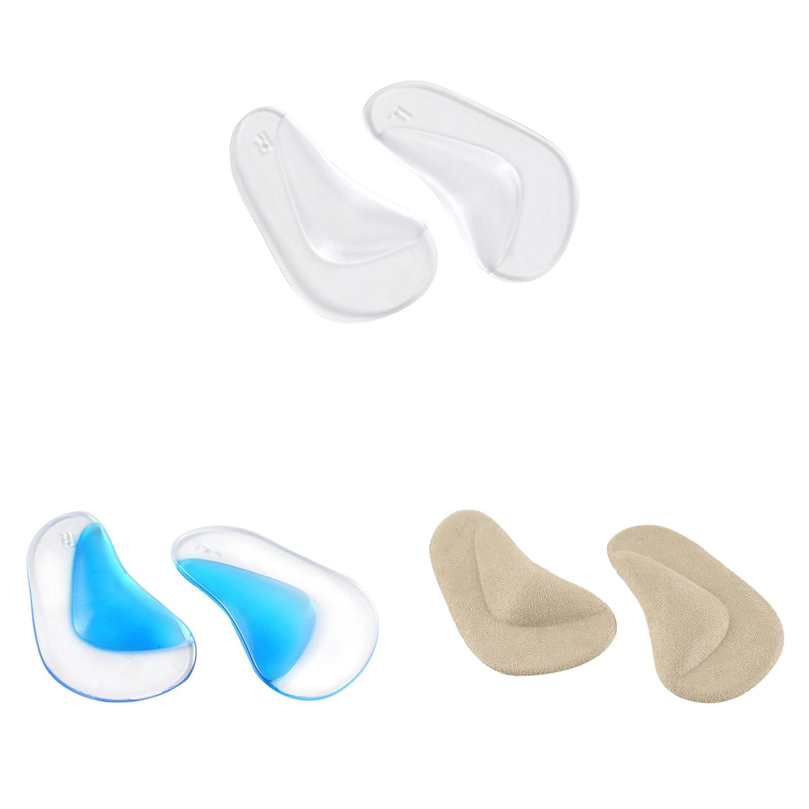 3 Pairs Arch Support Shoe Inserts For Flat Feet Reusable Gel Arch Pads ...