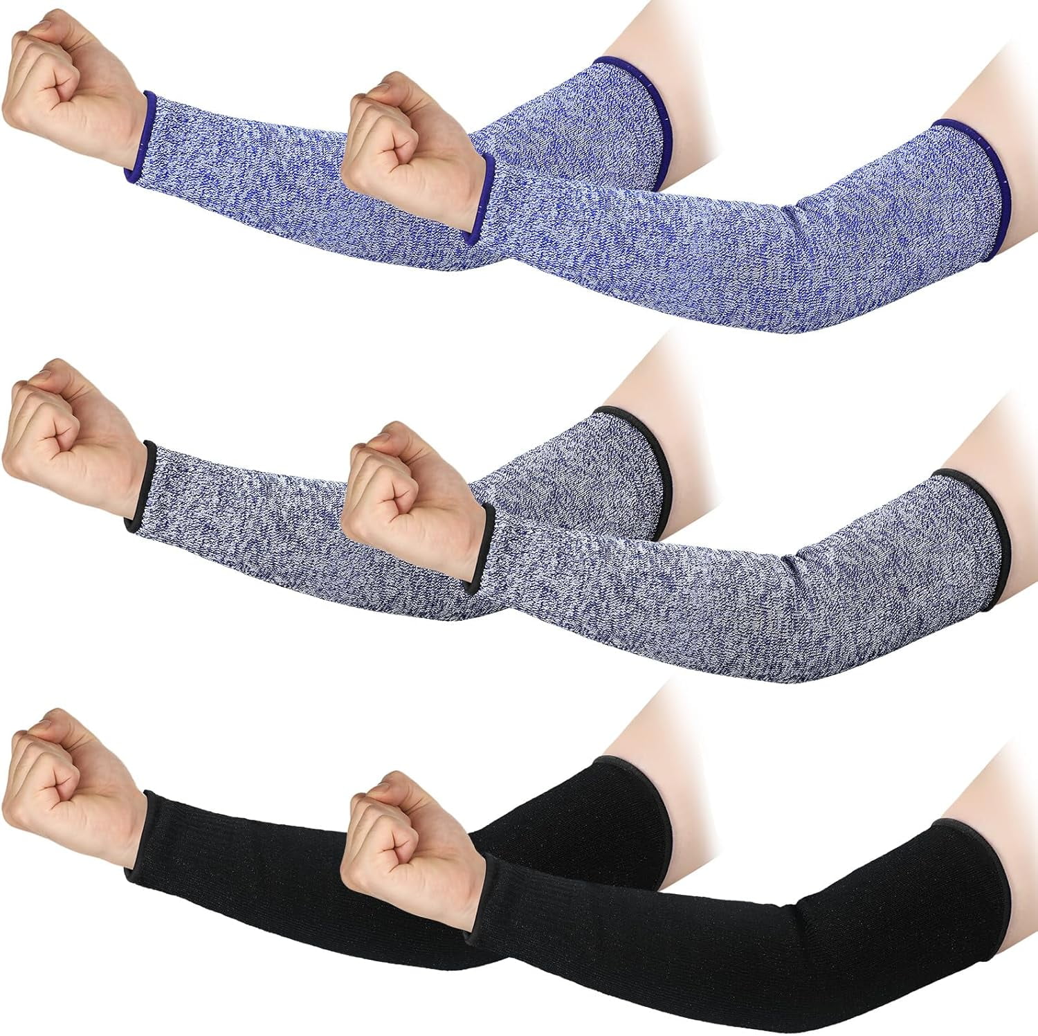 3 Pairs Arm Protectors for Thin Skin and Bruising Cut Resistant Forearm ...