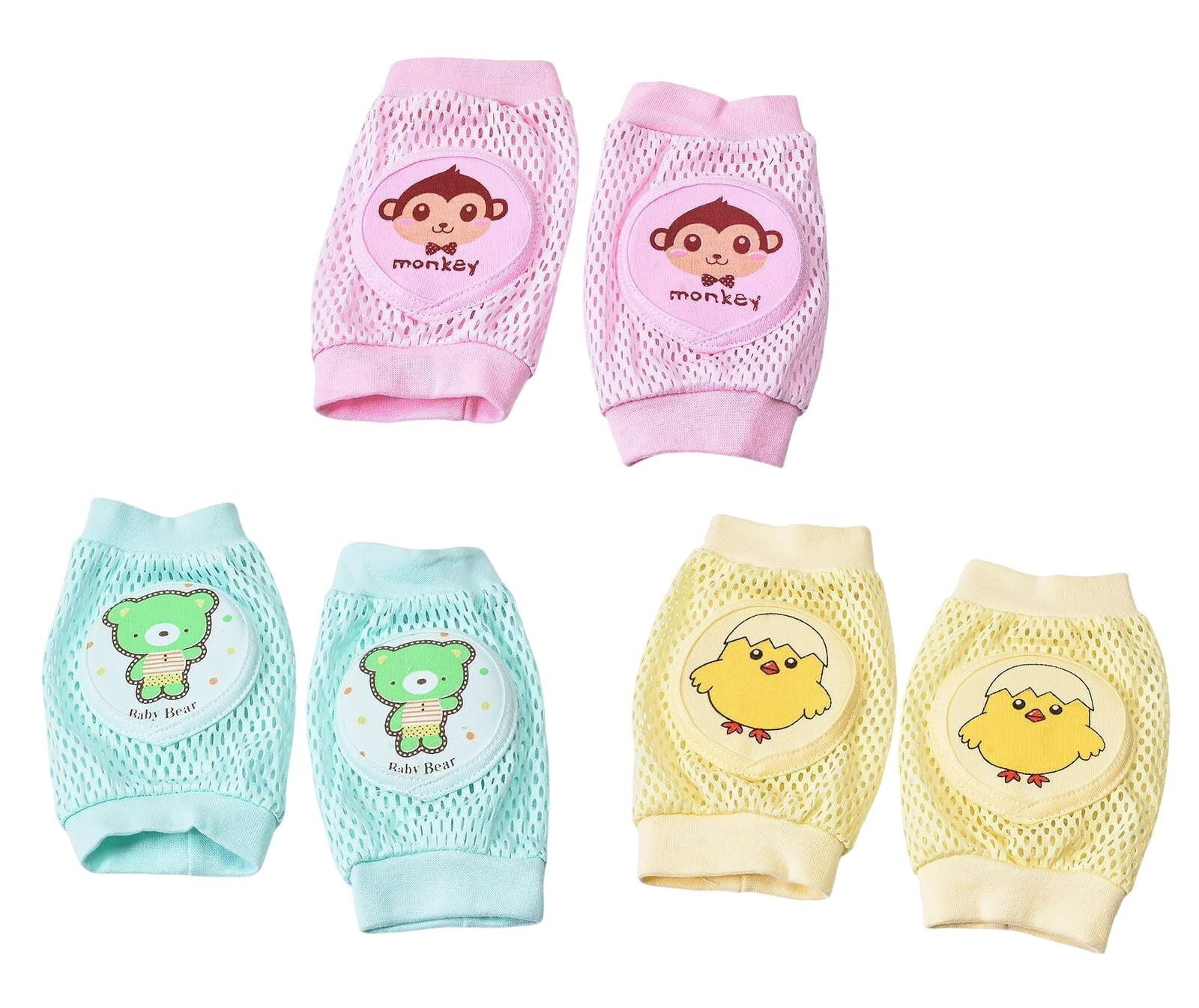 3 Pairs Baby Knee Pads for Crawling, Soft Knee Pads for Kids Toddler ...