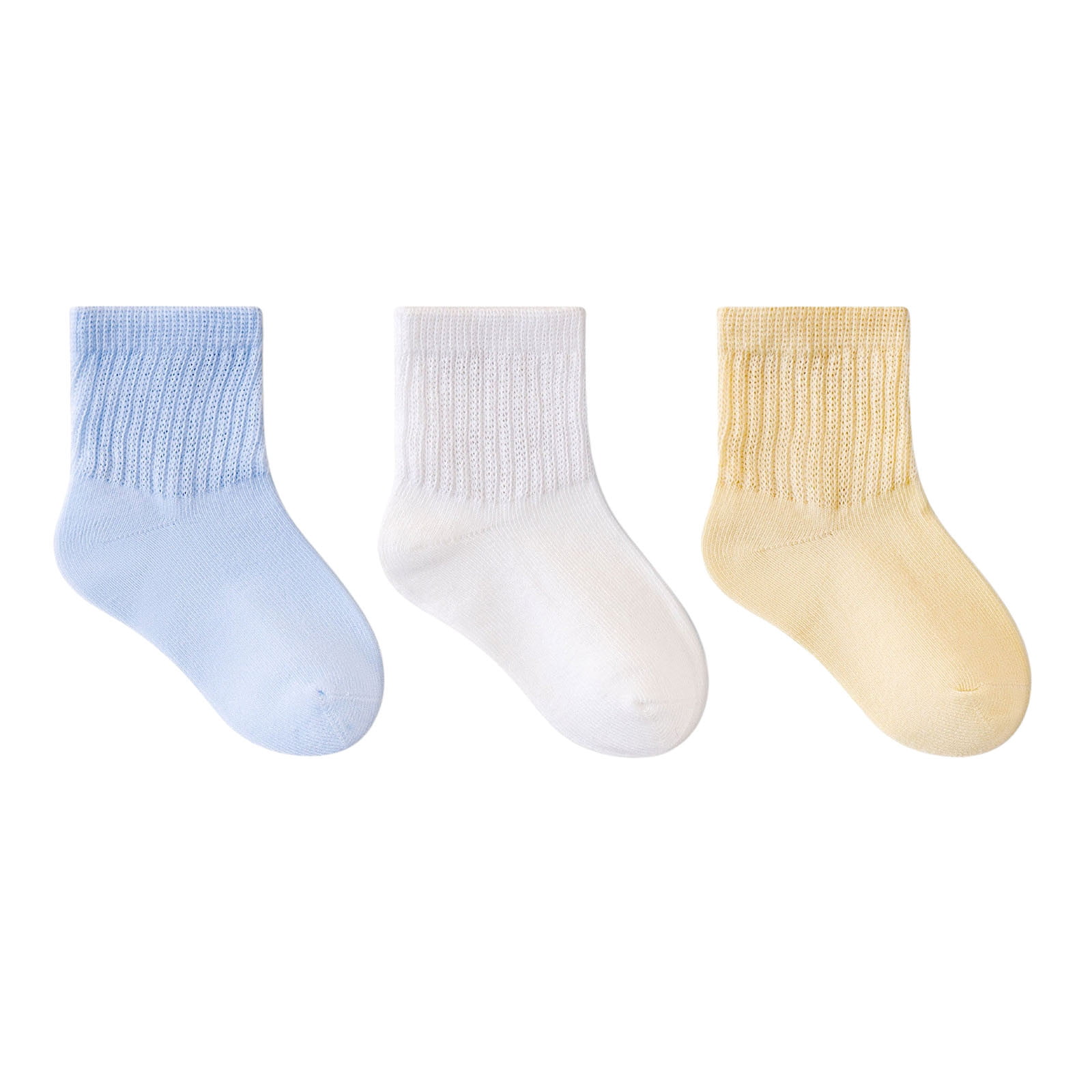 3 Pairs Baby and Toddler Ankle Socks Patchwork Candy Color Socks, Sizes ...
