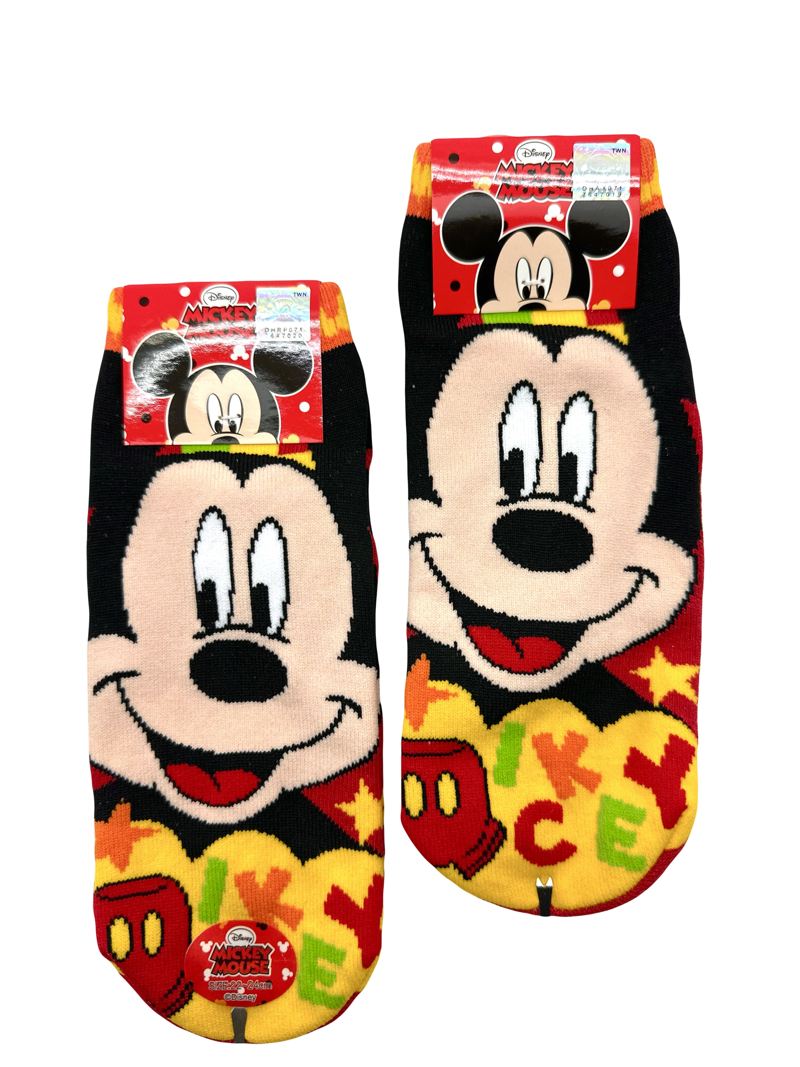 3 Pairs Big Face Mickey Mouse Socks - Red Mickey Mouse kids Size Socks ...