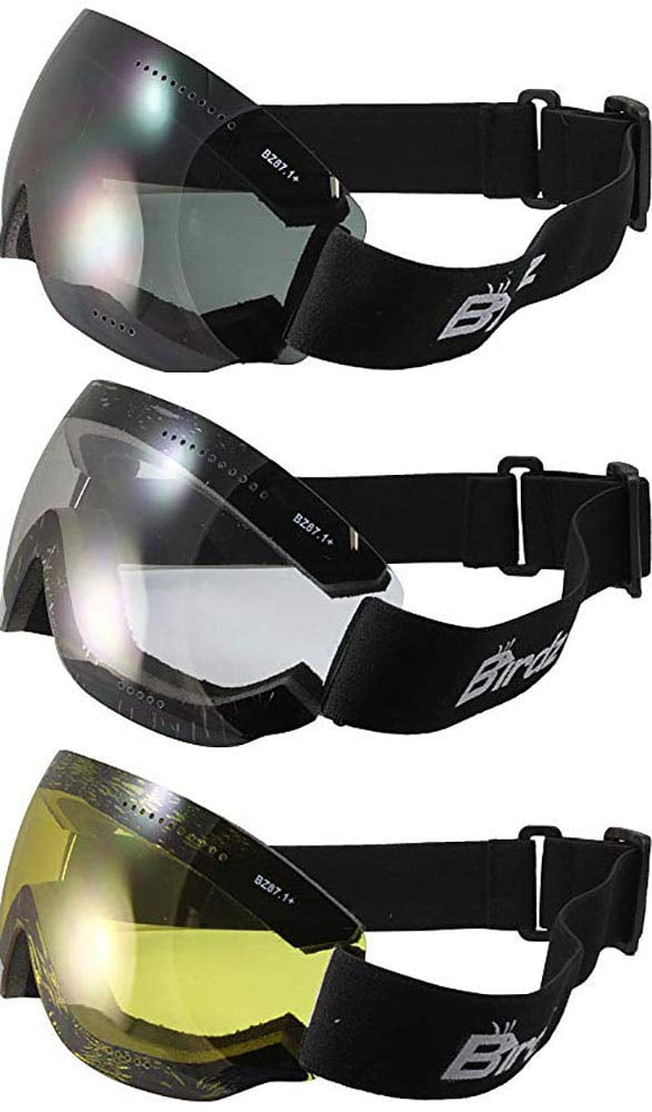 3 Pairs Birdz Thrush Snowboarding Skydiving Motorcycle Riding Goggles ...