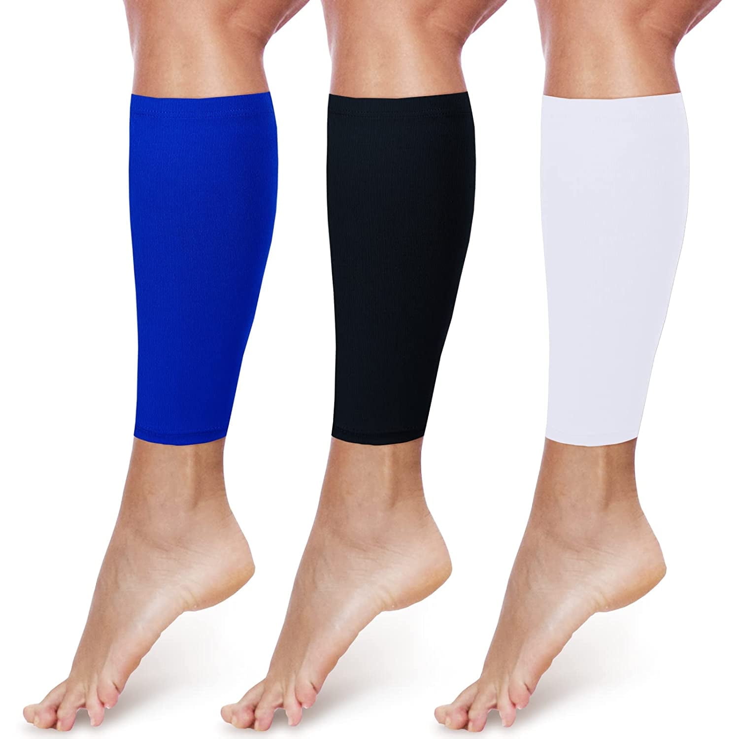 3 Pairs Calf Compression Sleeves for Men And Women Football Leg Sleeve ...