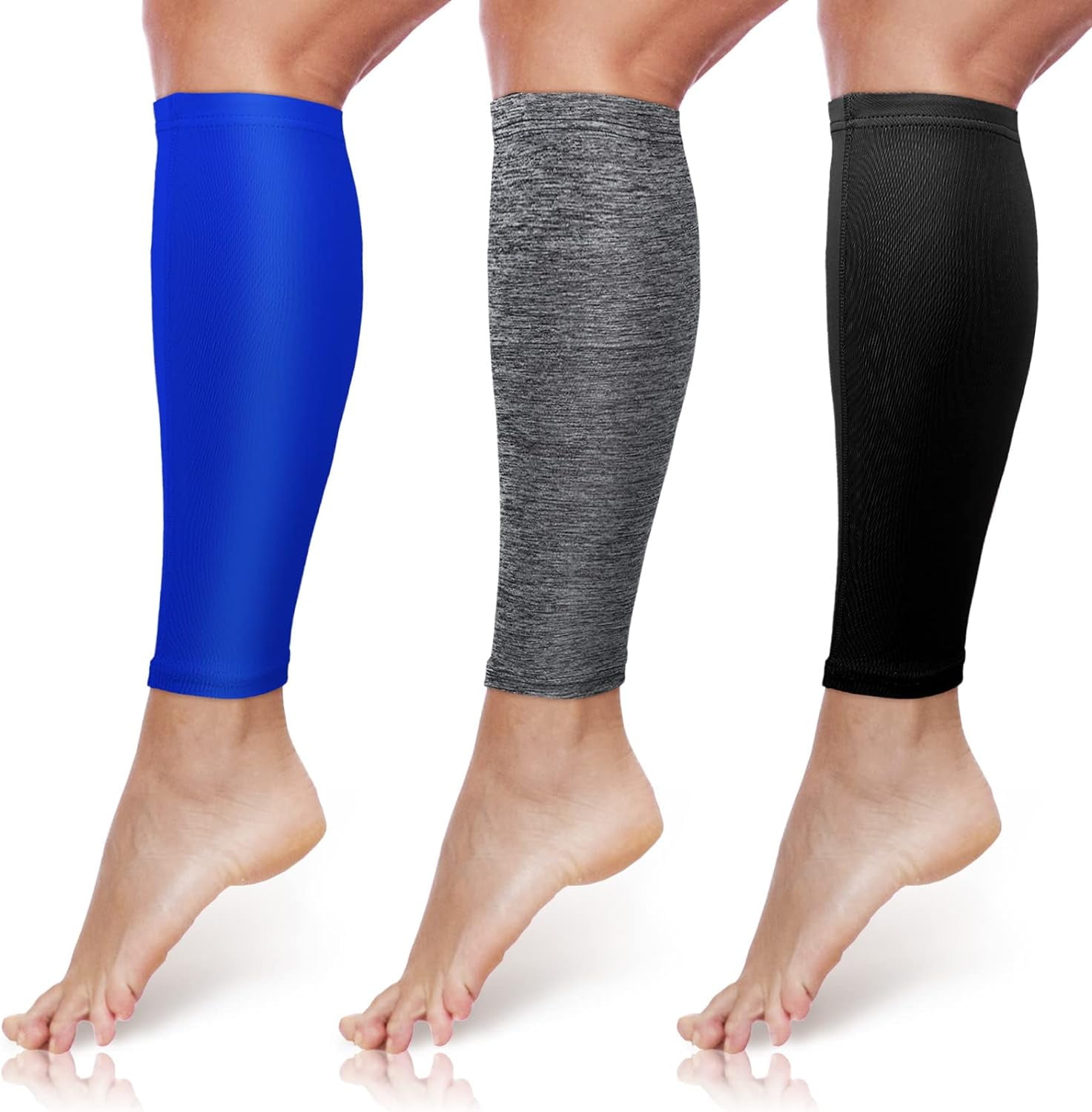 3 Pairs Calf Compression Sleeves for Men And Women Football Leg Sleeve ...