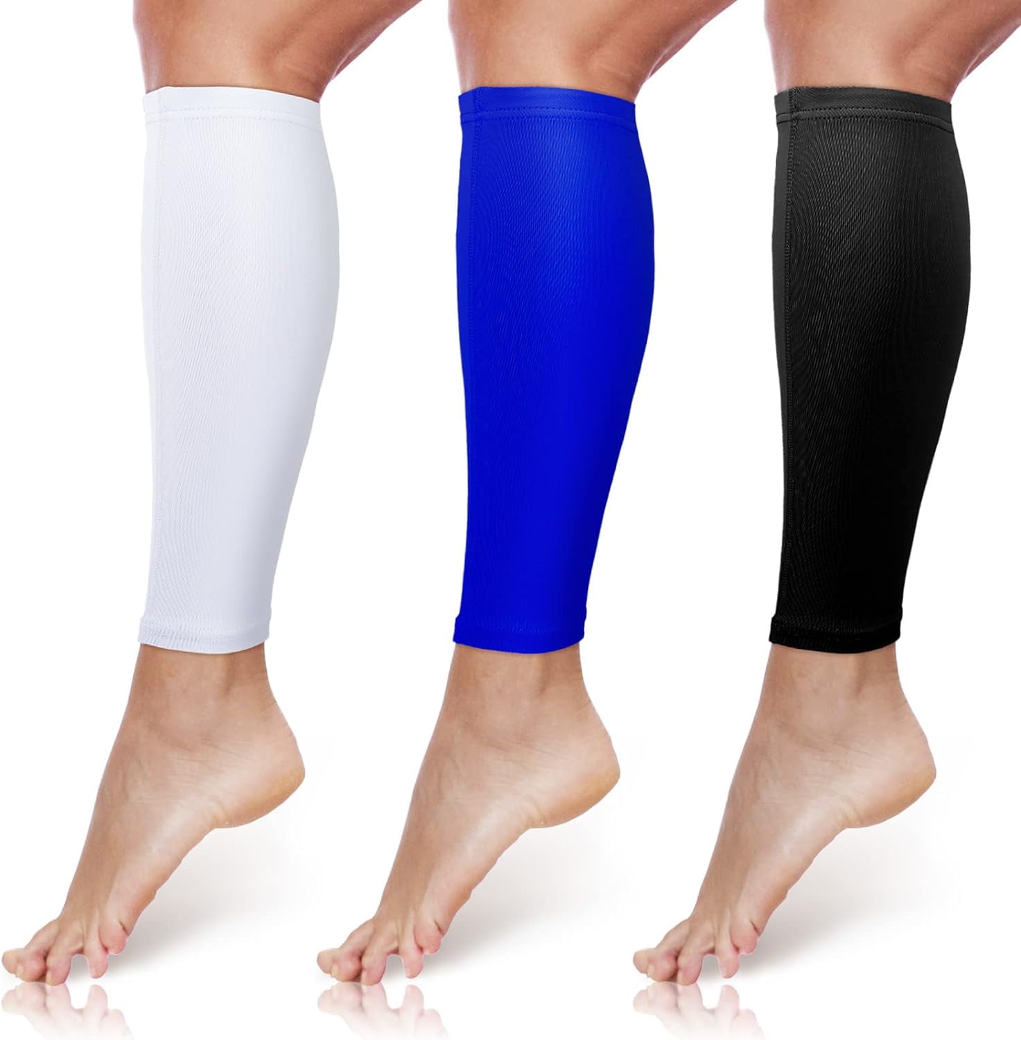 3 Pairs Calf Compression Sleeves for Men And Women Football Leg Sleeve ...