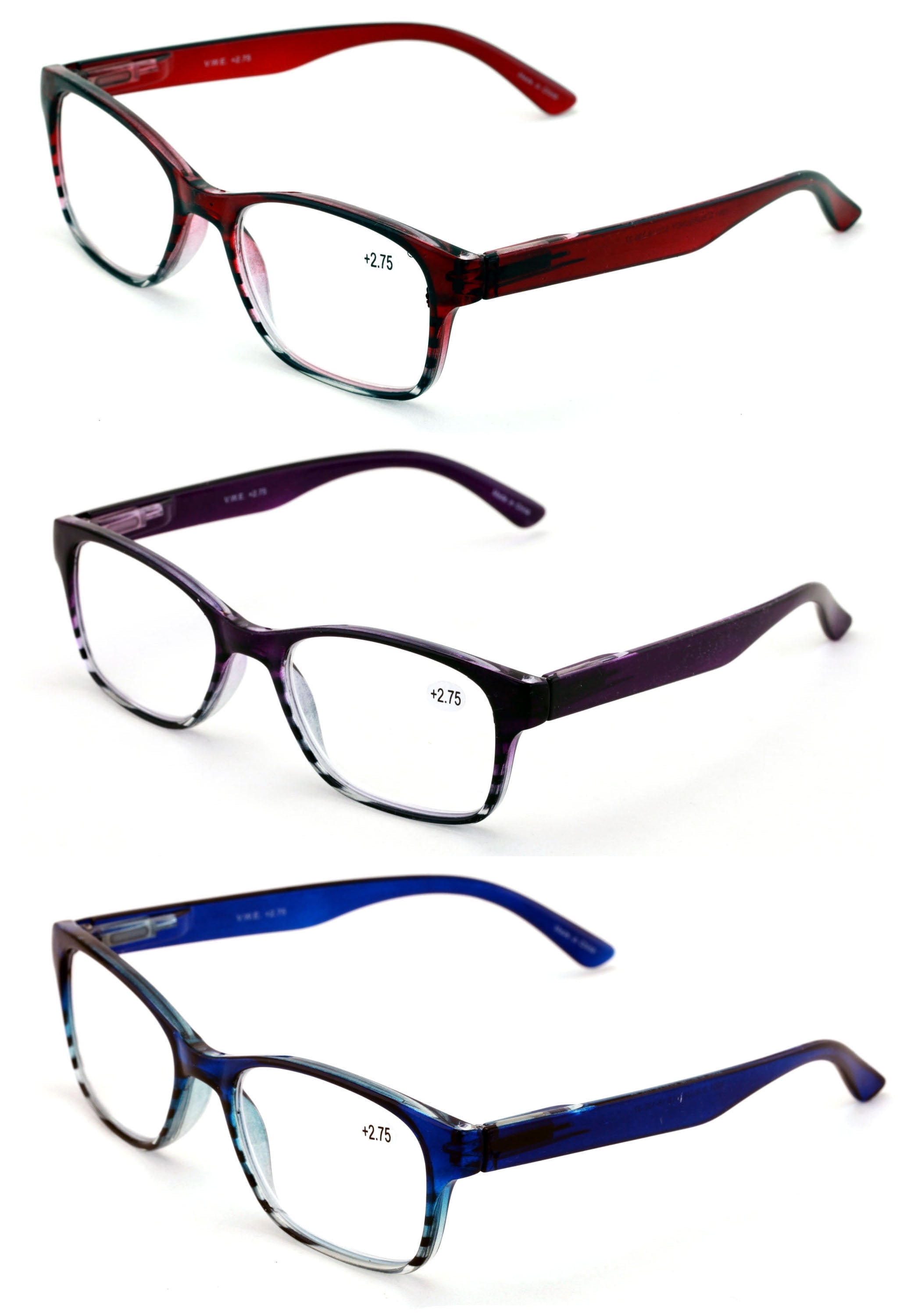 3 Pairs Classic Readers With Spring Hinge - Reading Glasses ...