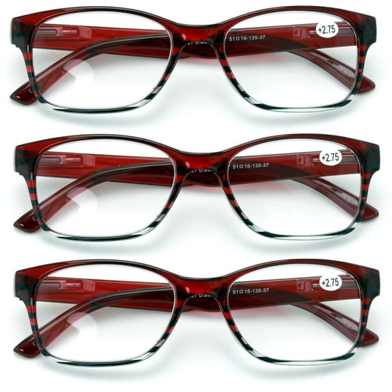 3 Pairs Classic Readers With Spring Hinge - Reading Glasses ...