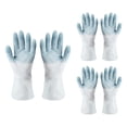 3 Pairs Cleaning Gloves, 11.8 Inch Reusable Household Dishwashing ...