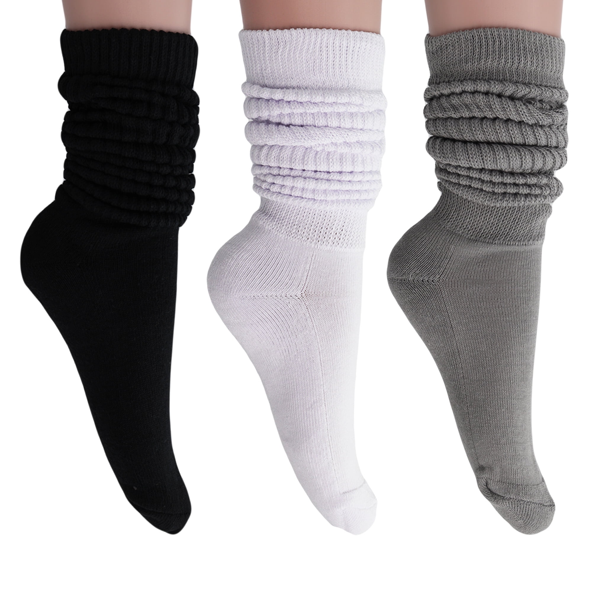 AWS/American Made Comfortable Heavy Slouch Socks for Women, 3 Pairs ...