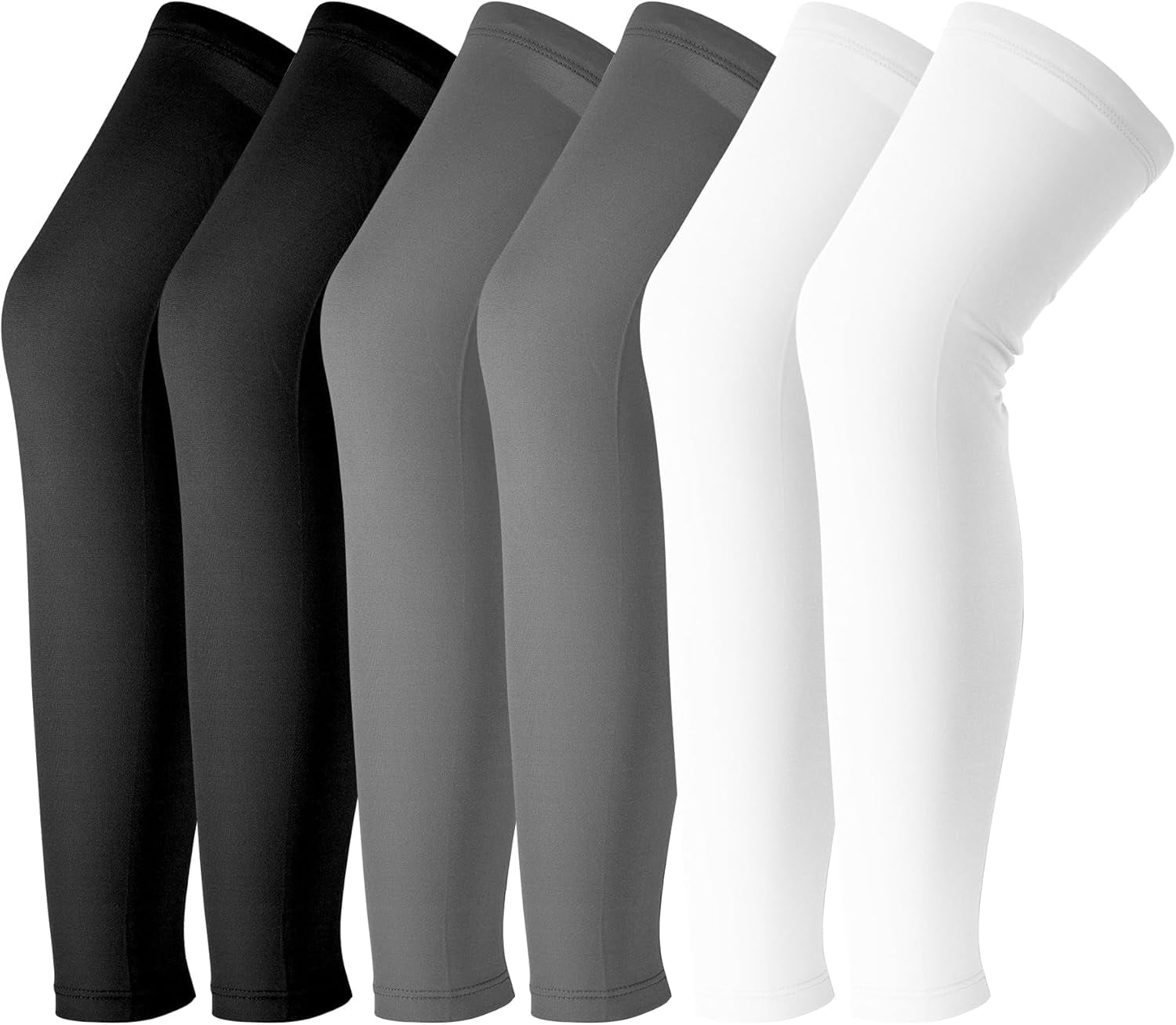 3 Pairs Compression Leg Sleeves,Compression UV Leg Sleeve,Full Length ...
