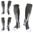 3 Pairs Compression Socks Women & Men - 20-30mmHg Compression, Zero-Toe ...
