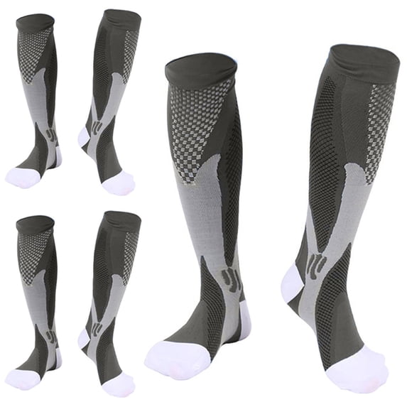 3 Pairs Compression Socks Women & Men - 20-30mmHg Compression, Zero-Toe ...