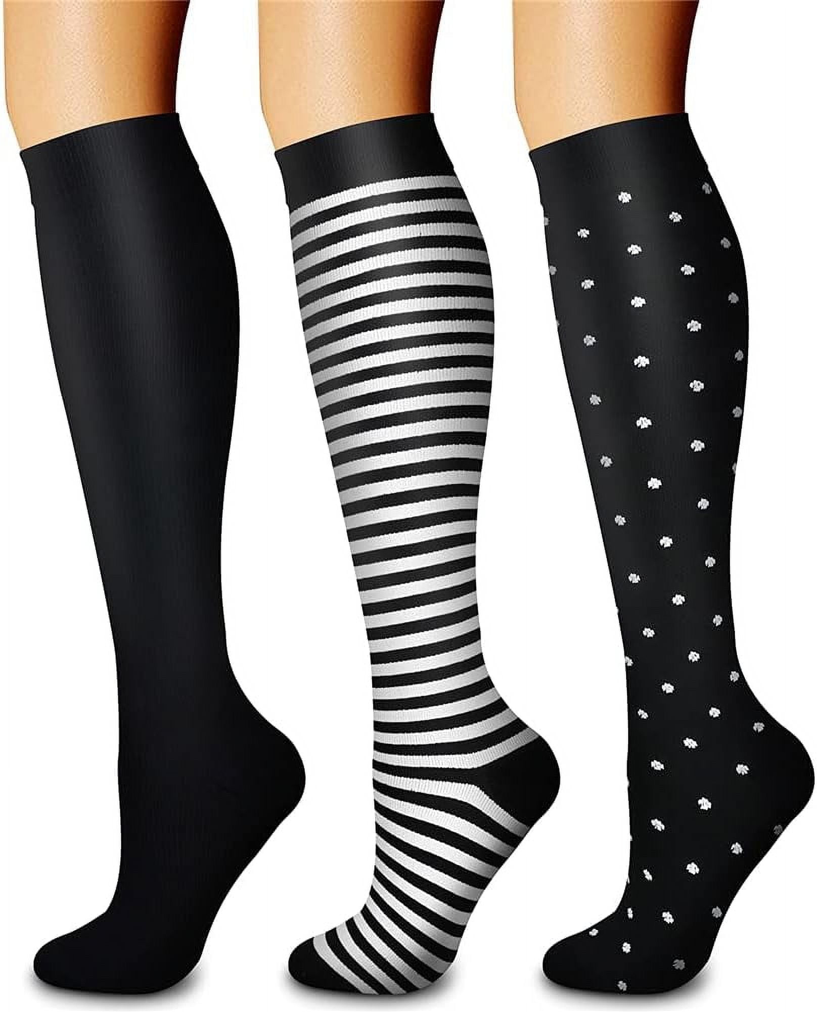 3 Pairs Compression Socks for Women & Men Circulation Sport Compression ...