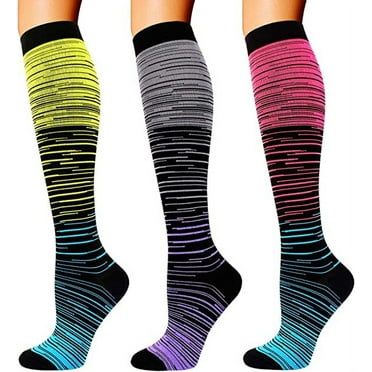 Cambivo Compression Socks for Women and Men 3 Pairs, 20-30mmHg Knee ...