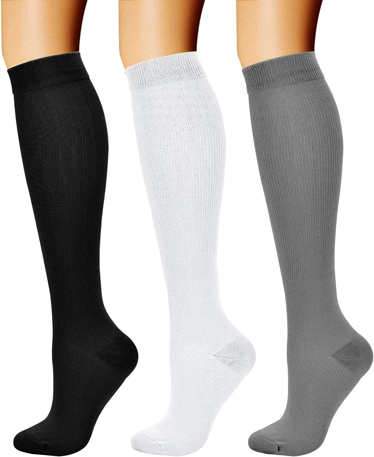 HL Compression Socks for Circulation and Recovery, 15-20 mmHg Support ...