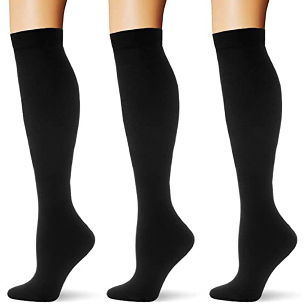 3 Pairs Compression Socks for Women & Men Circulation 15-36 mmHg ...