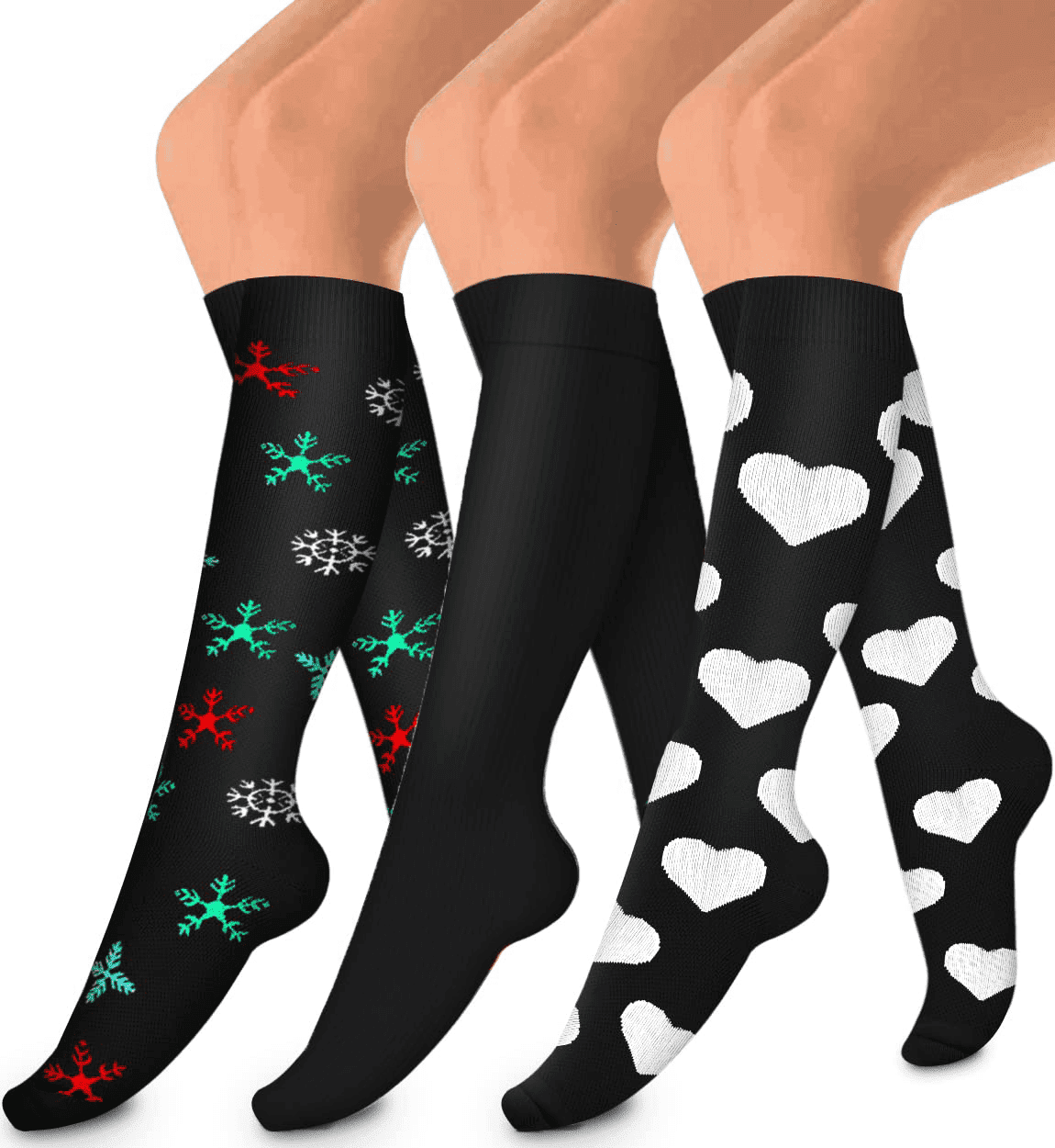 Copper Fit Mobilizer Socks 8-Pair Copper Compression Socks (15-20mmHg ...