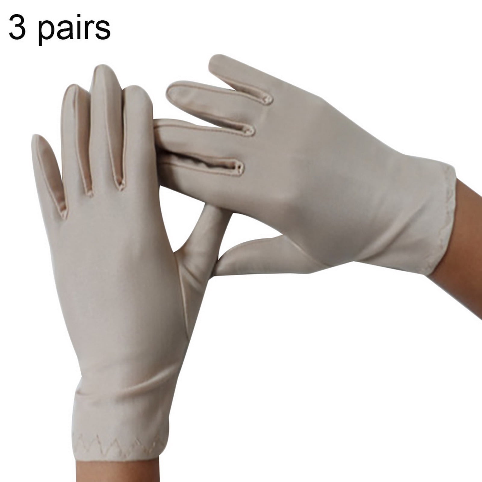 3 Pairs Cotton Gloves, Resuable Soft Works Glove or Moisturizing Dry ...