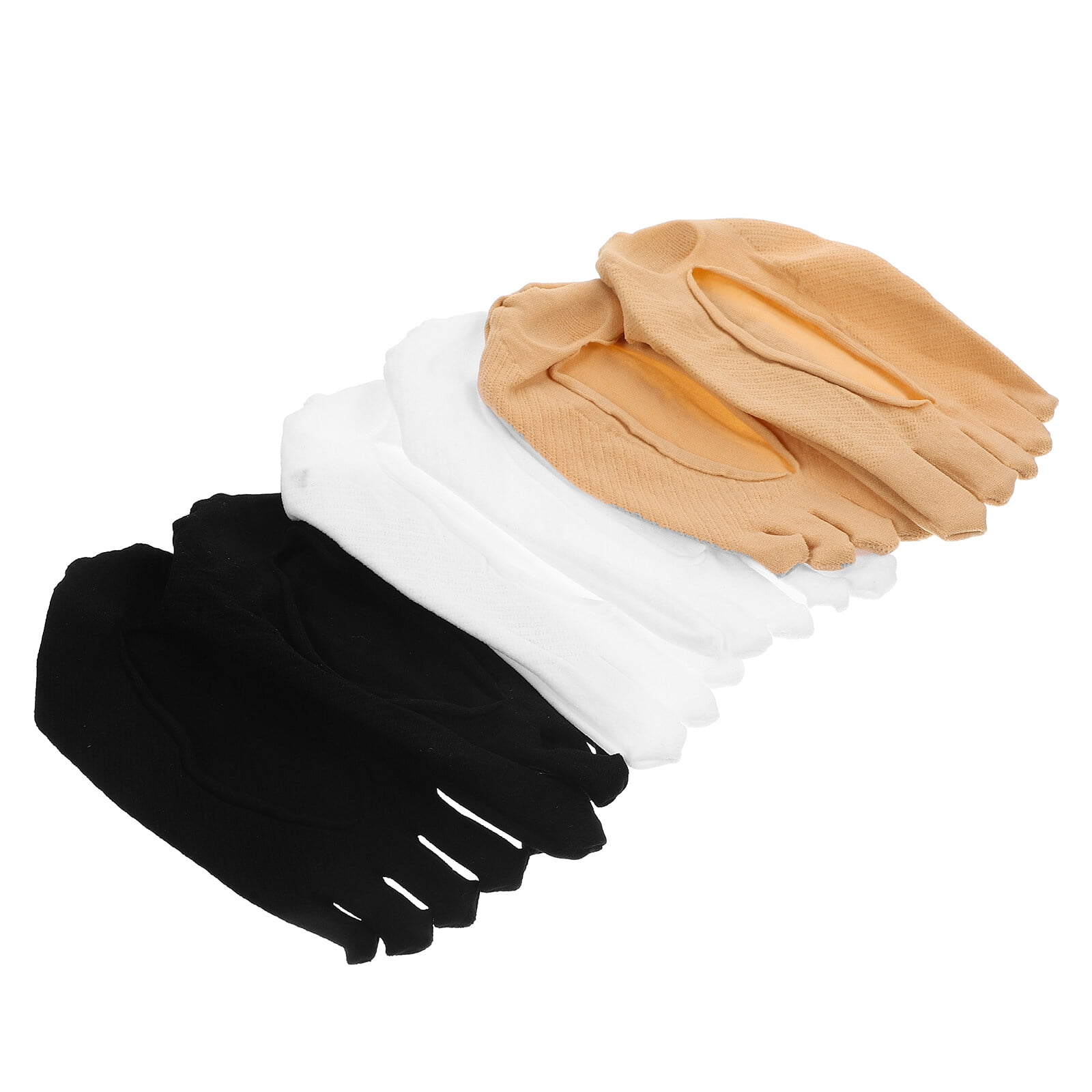 3 Pairs Cotton Women's Foot Socks with Fingers for Slipper Tabi Low Cut ...