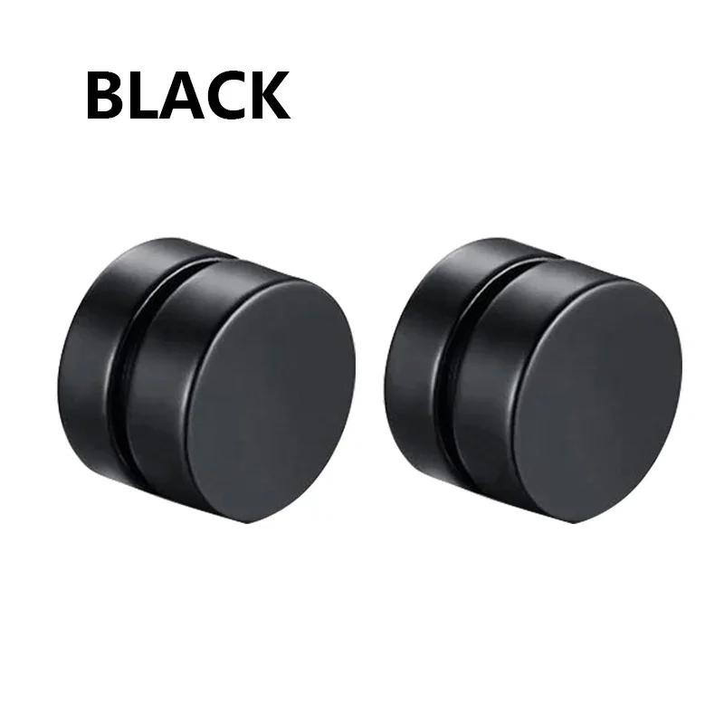 3 Pairs Crystal Strong Magnetic Ear Stud Clip Earrings for Men and ...