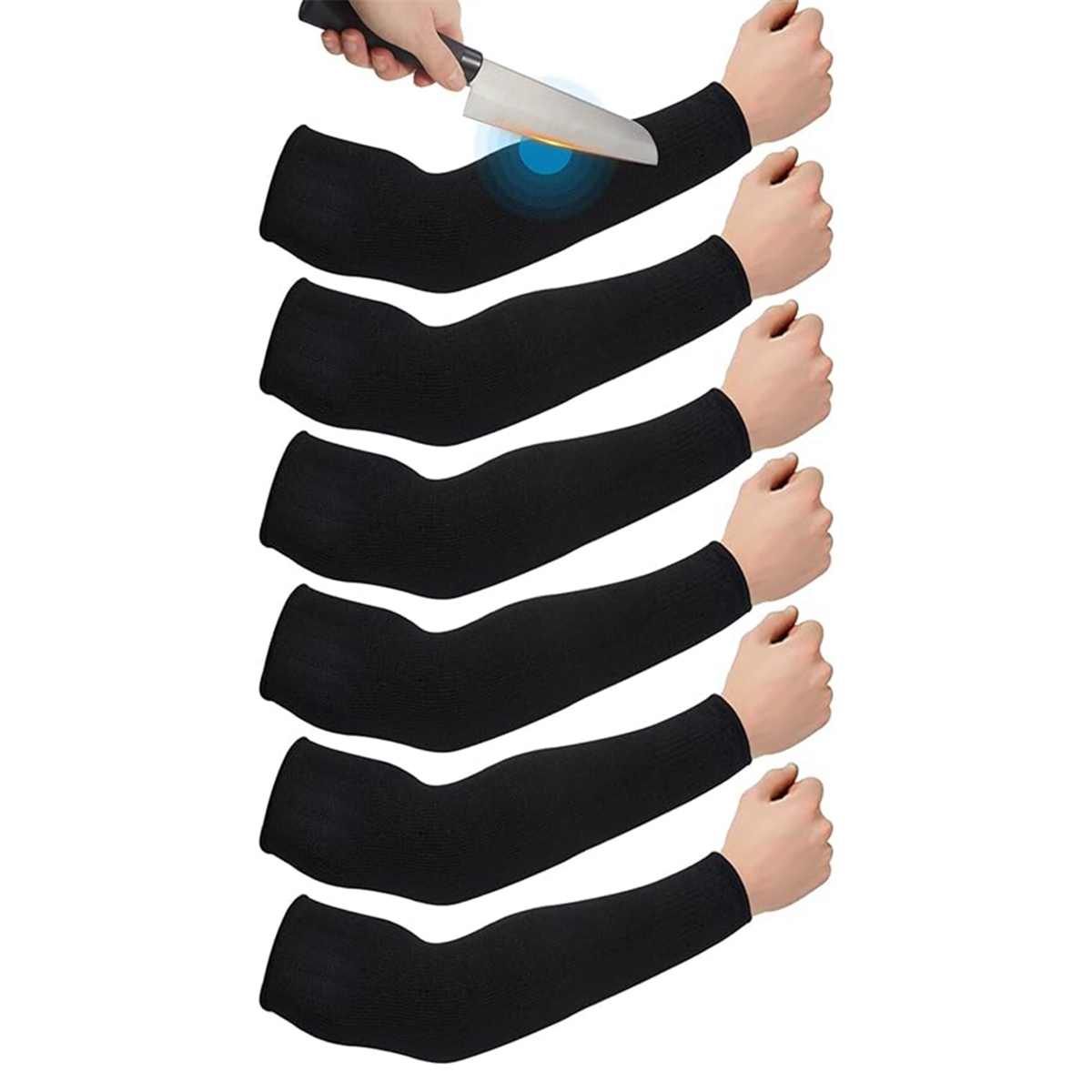3 Pairs Cut Resistant Arm Sleeves Level 5 Arm Guard Protectors for Thin ...