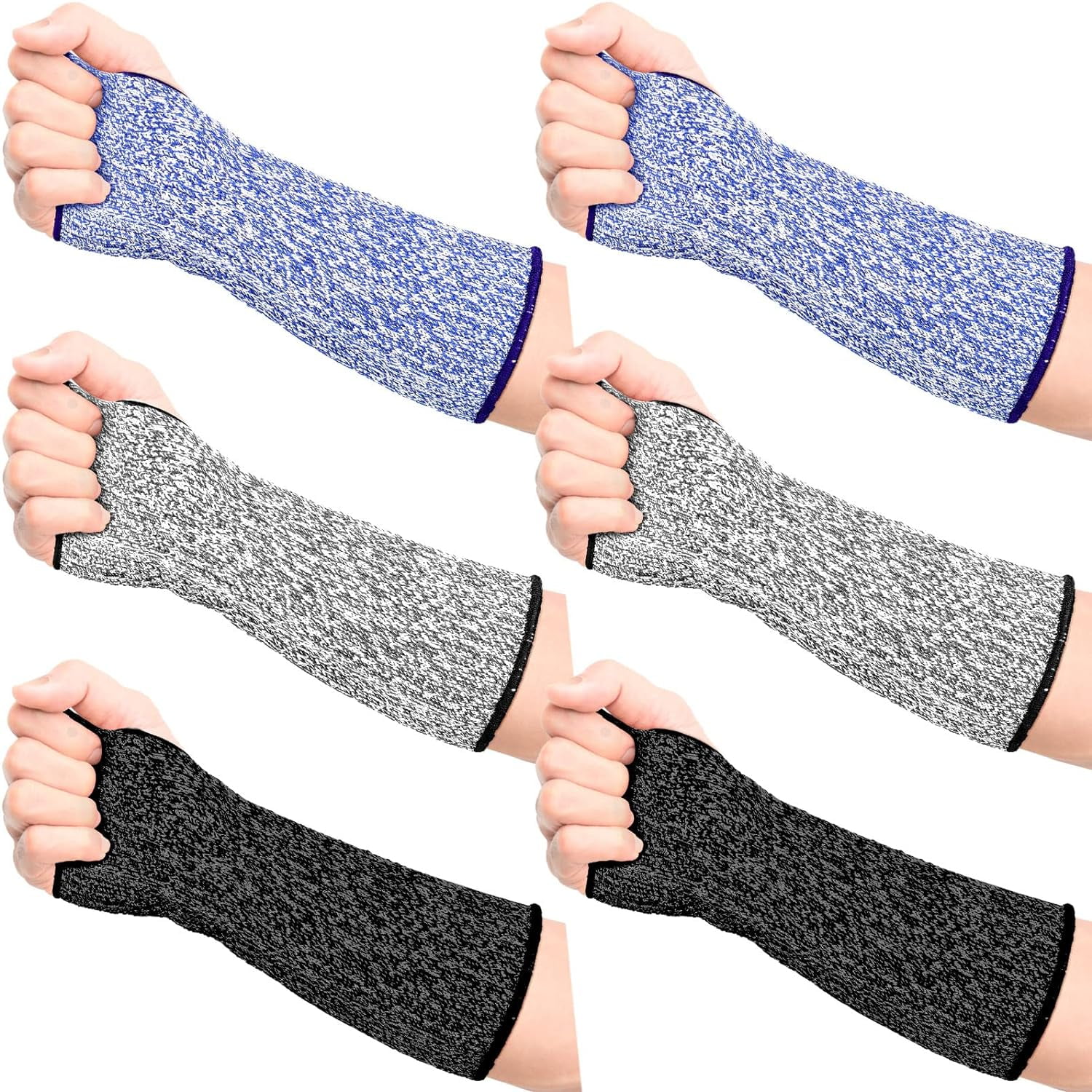 3 Pairs Cut Resistant Arm Sleeves Thin Arm Protectors Arm Guard with ...