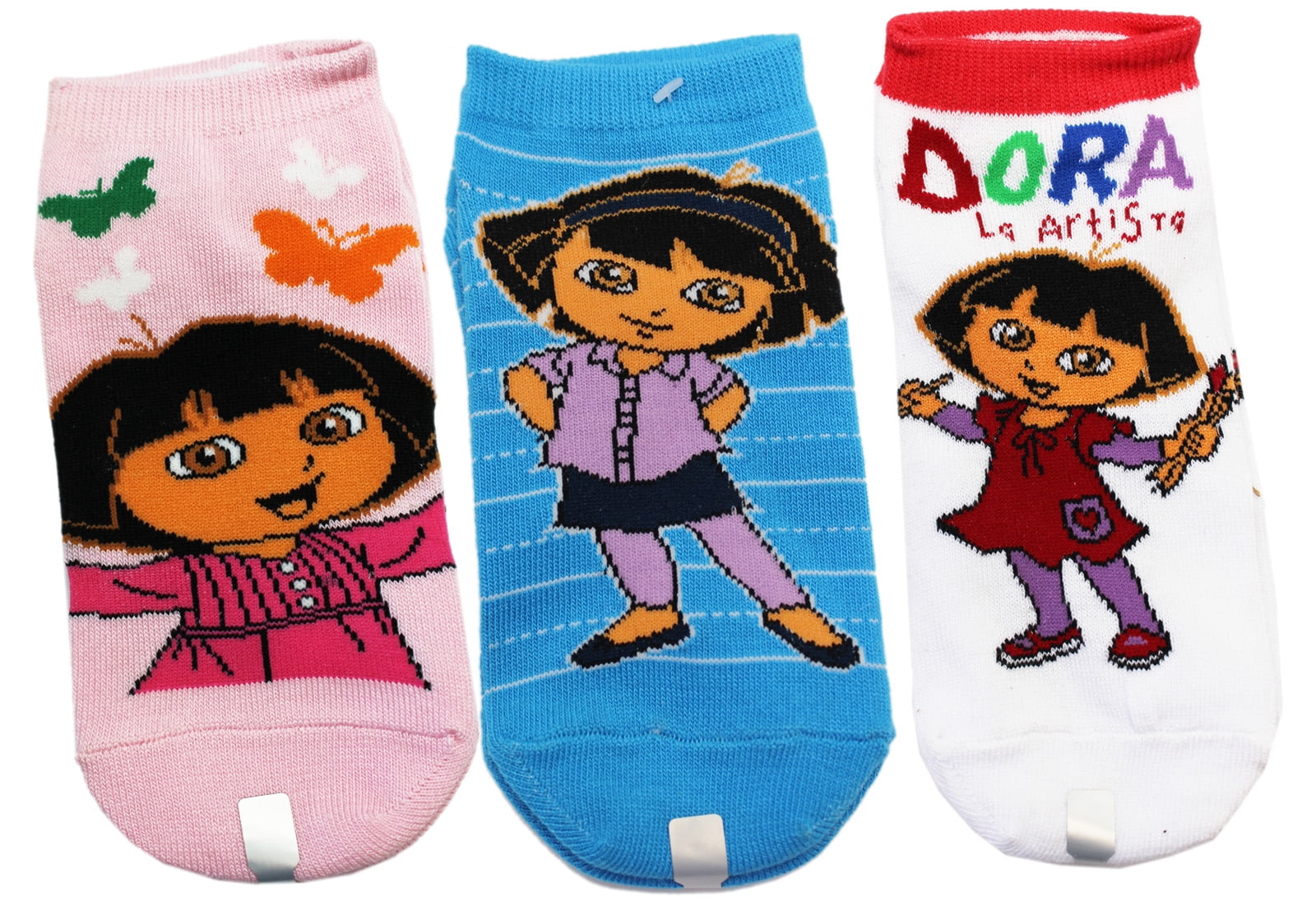 3 Pairs Dora the Explorer Socks- Kids Sock Set( Size 4-6) - Walmart.com