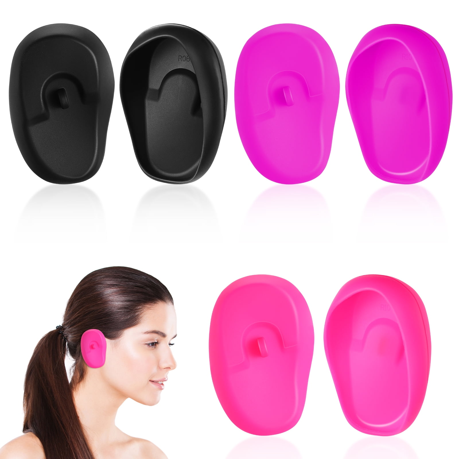 3 Pairs Silicone Ear Covers for Hair Perm Dye Styling Professional Ear ...