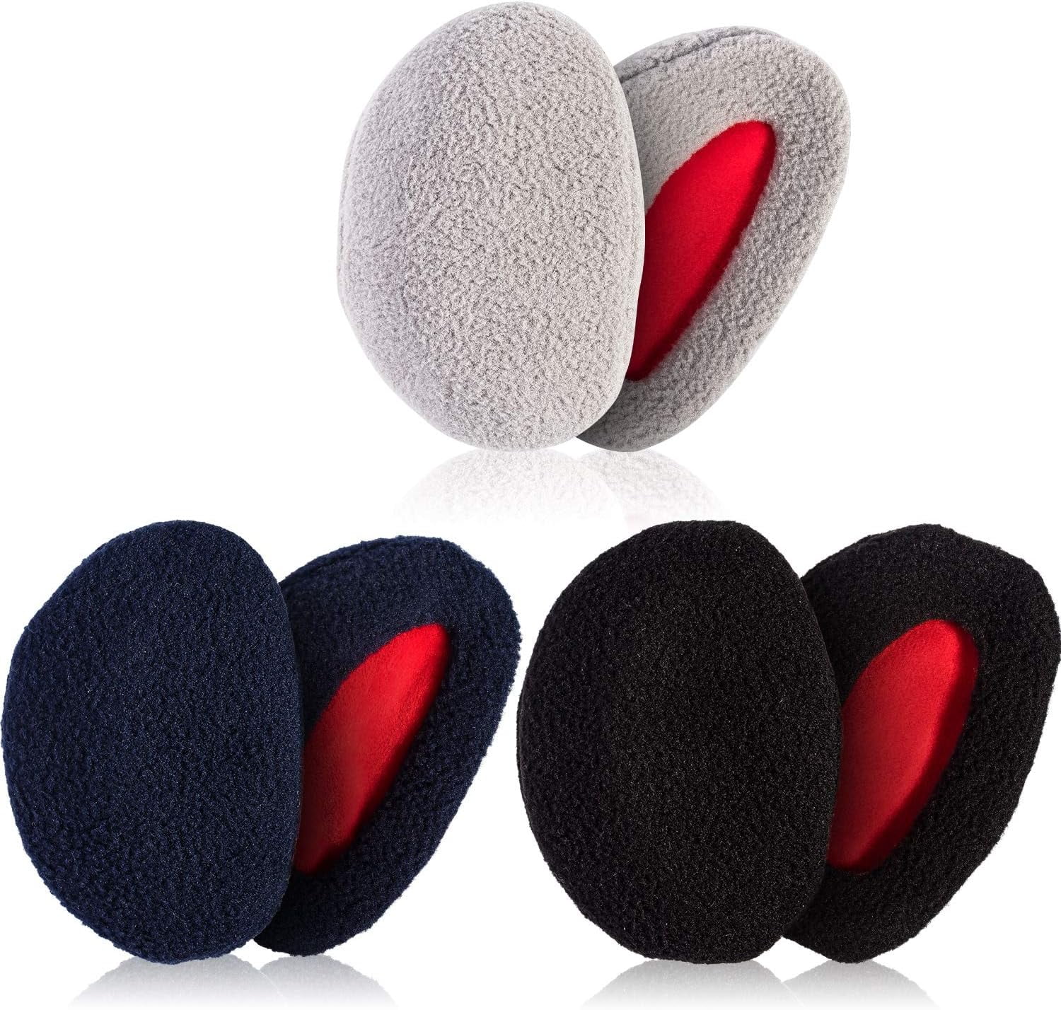 3 Pairs Ear Warmers Bandless Ear Muffs Unisex for Winter Outdoors ...