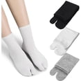 3 Pairs Flip Flop Socks for Women Tabi Socks Toe Socks Women Split Toe ...
