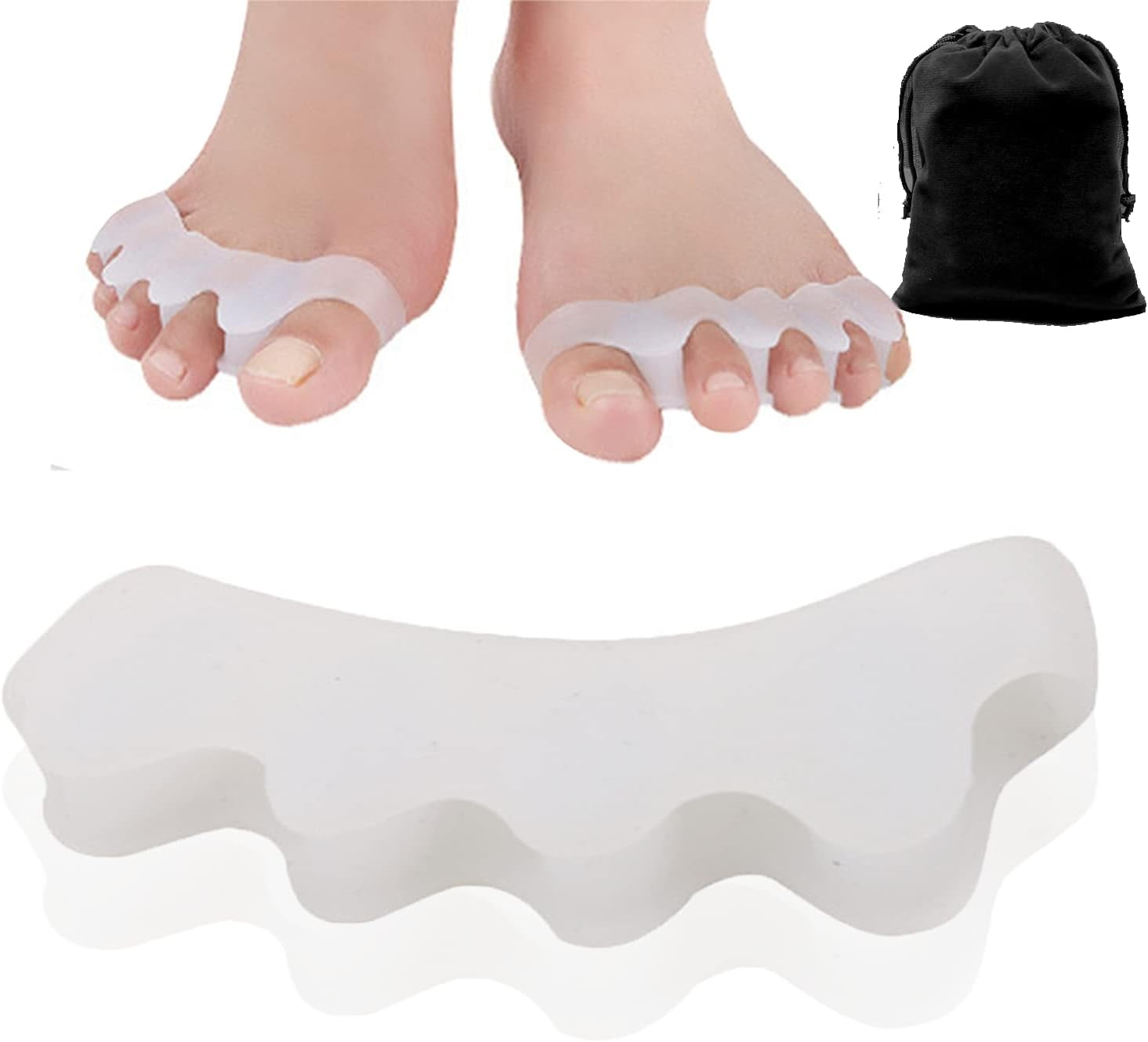 3 Pairs Gel Toe Separators, Toe Straightener for Correct Toes, Toe ...