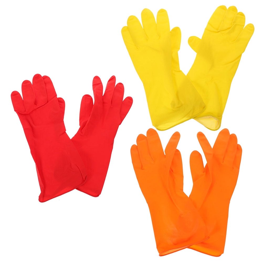 3 Pairs Gloves Kitchen for Washing Dishes Cleaning Dishwashing Water ...