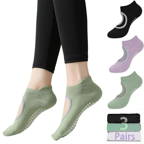 7 Pairs Yoga Toe Socks with Grip Women Non Slip Sticky Full Toe Socks ...
