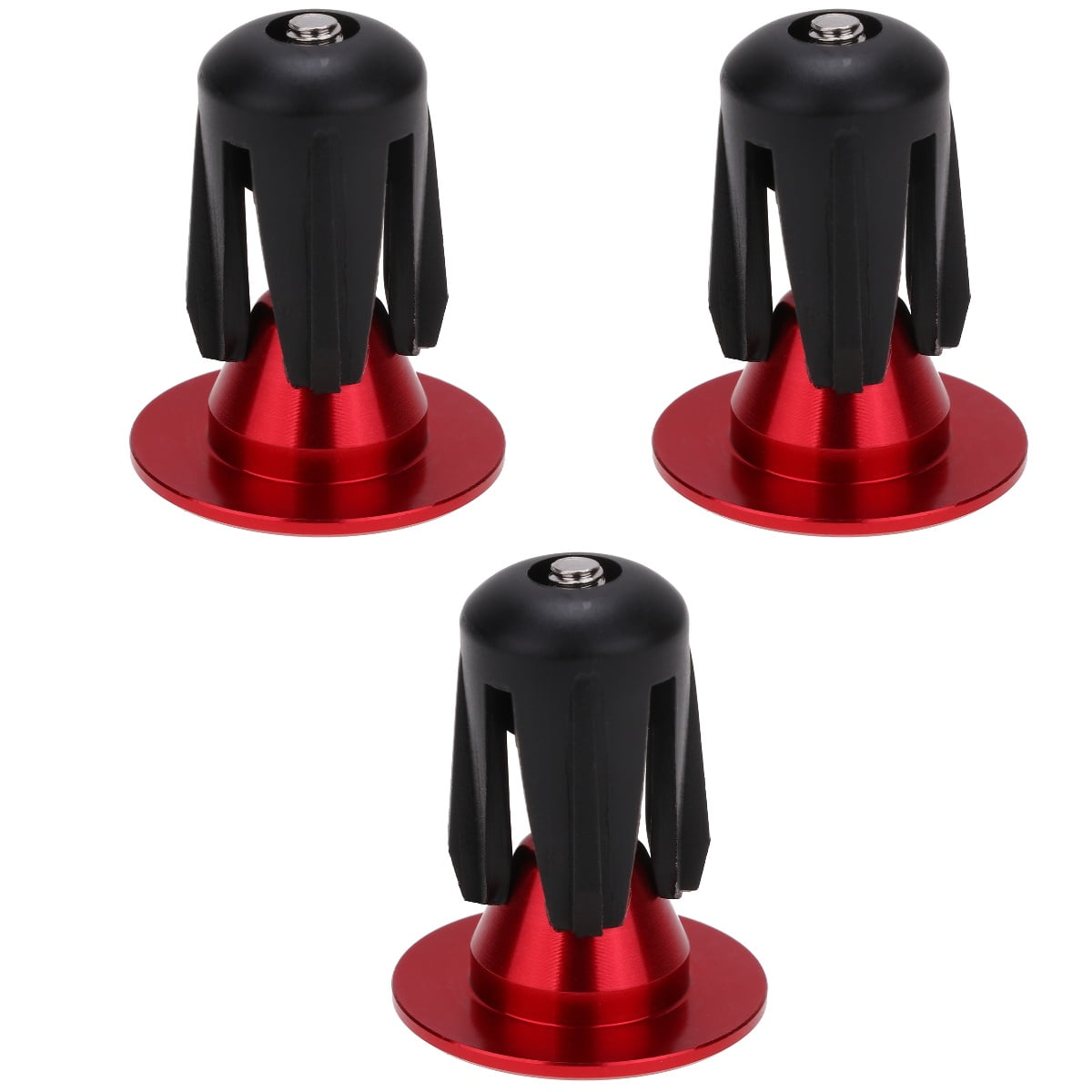 3 Pairs Handle Bar End Cap Red Plugs Bike Handlebar - Walmart.com
