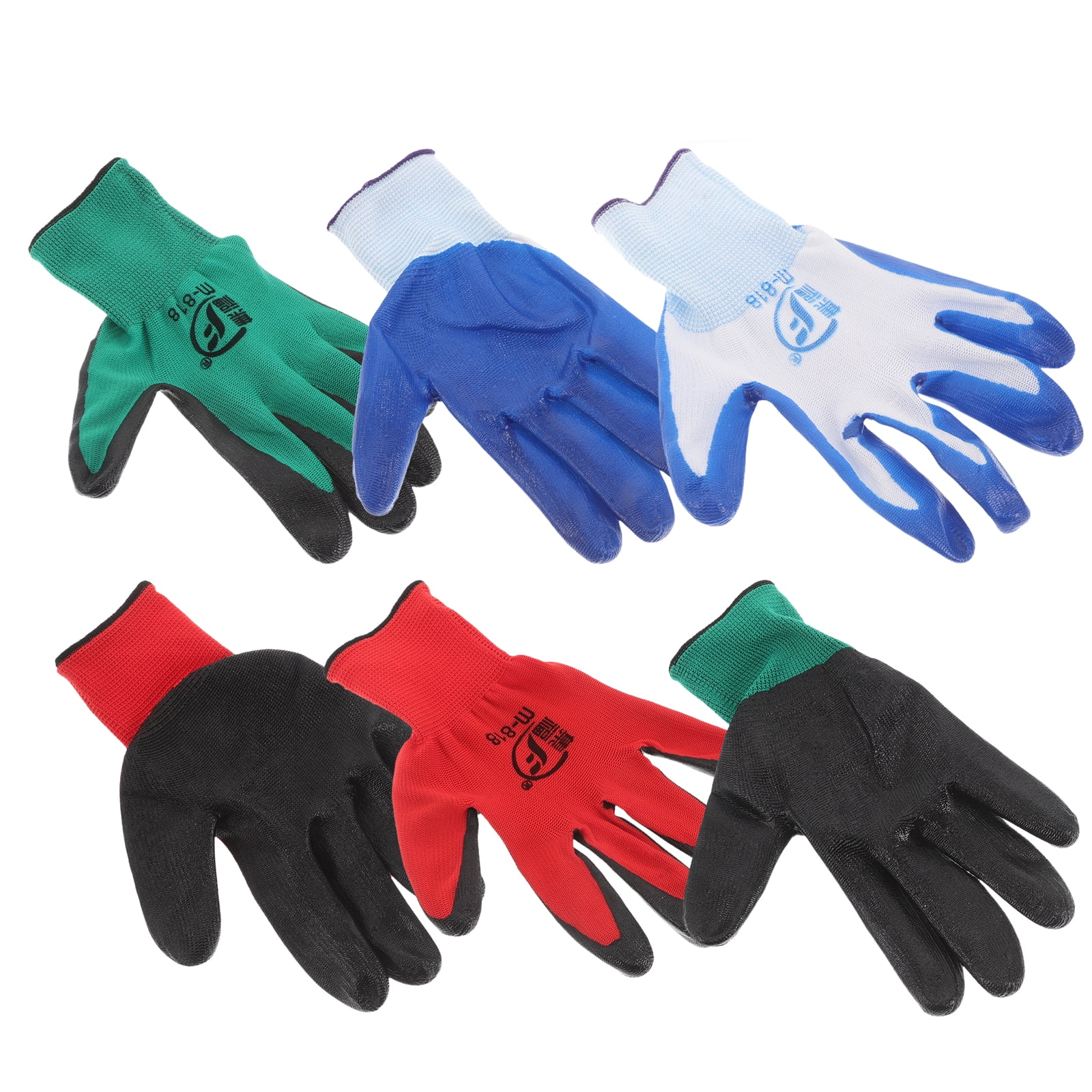 3 Pairs Heavy Duty Garden Gloves Breathable Nitrile Coated Rubber ...