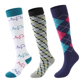 Go2 Fashion Compression Socks for Men & Women 15-20 mmHg Athletic ...
