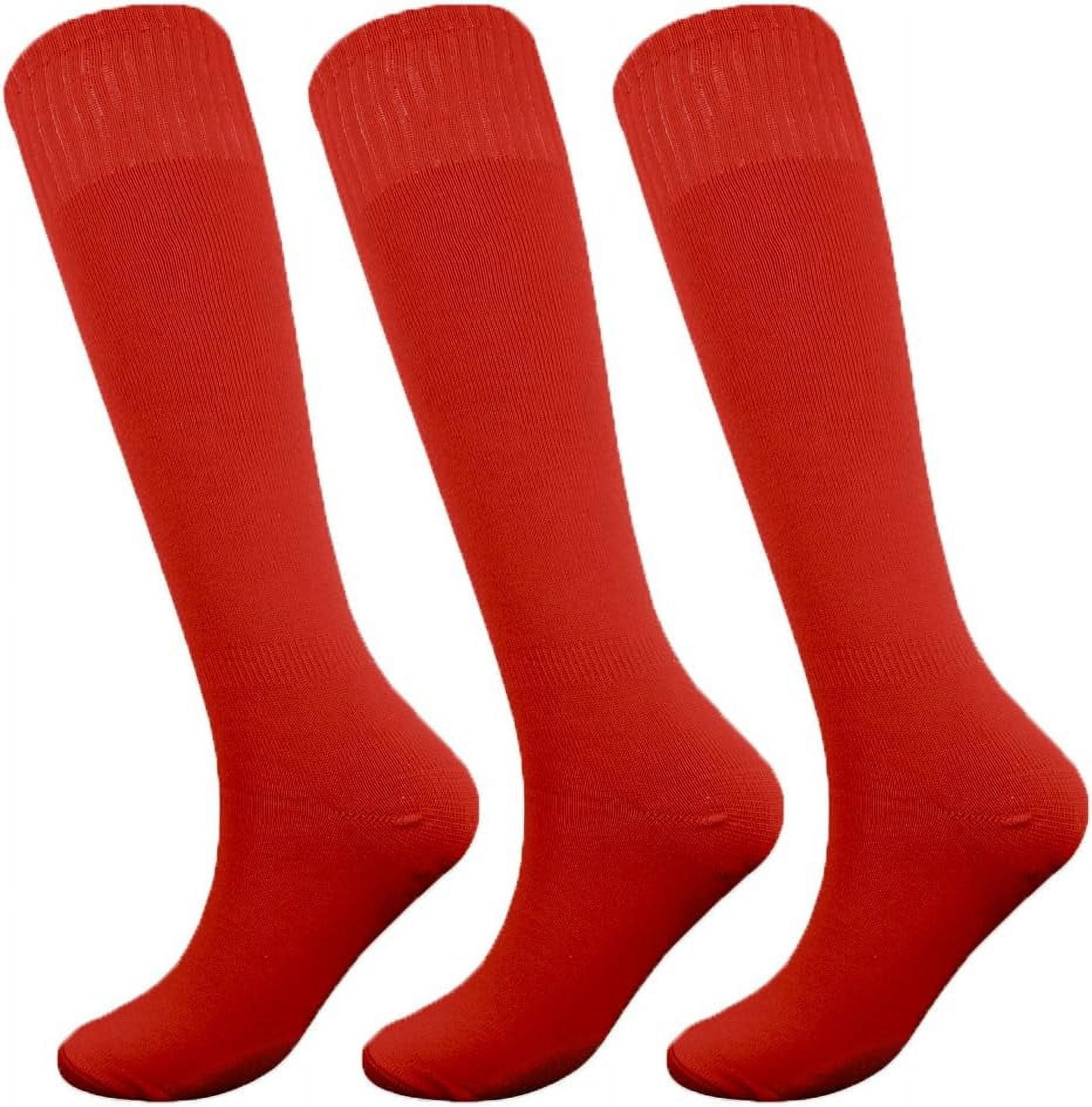 3 Pairs Knee High Long Sports Socks Football Soccer Baseball Softball ...