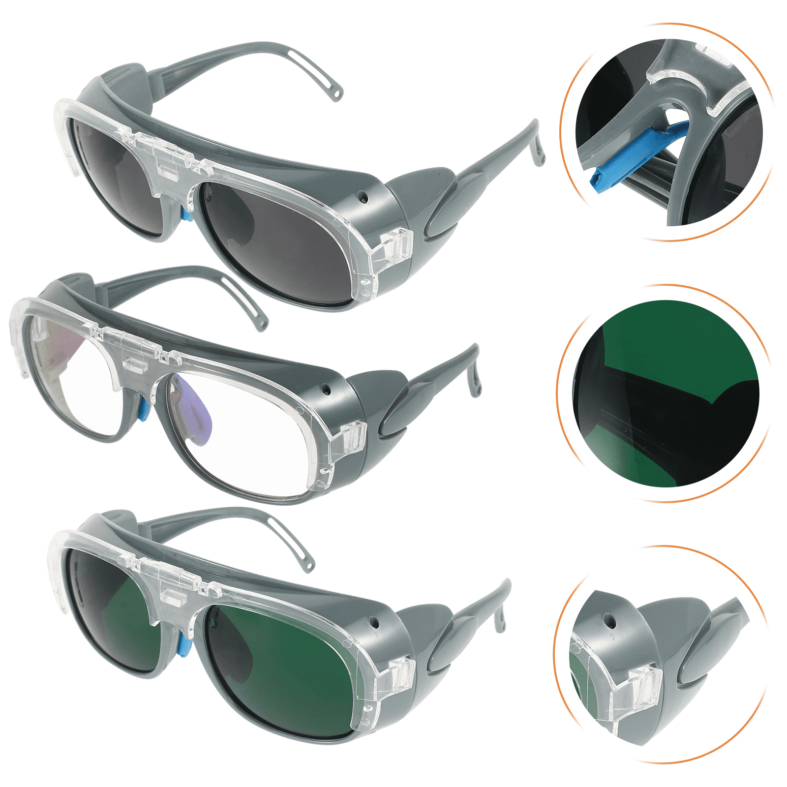 3 Pairs Labor Protection Glasses Protective Eyewear for Welding ...