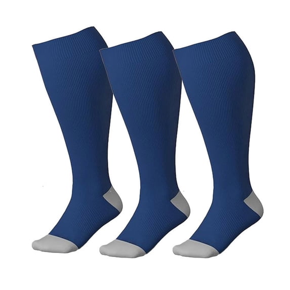 3 Pairs Large Support Wide Calf Compressed Socks for Enhances Blood ...
