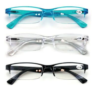 4 Pairs Women Rectangular Rhinestones Reading Glasses - Female Fashion ...