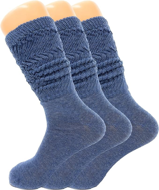 AWS Cotton Lightweight Slouch Socks, Women's Shoe Size 5-10, Captains ...