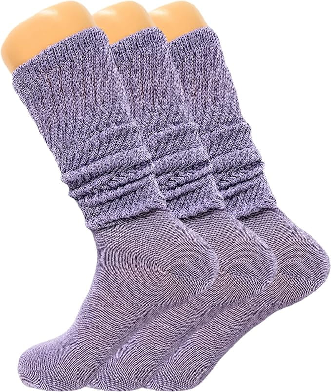 3 Pairs Lightweight Slouch Socks for Women with Thin Sole Shoe Size 5 ...