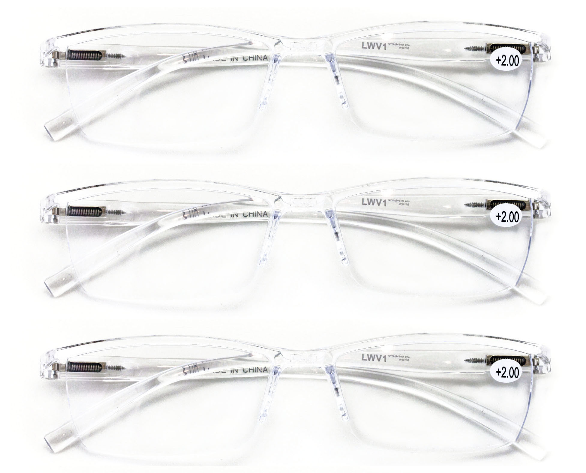 DOUBLETAKE 2 Pairs of Classic Readers in Slim Pen Clip Portable Hard ...