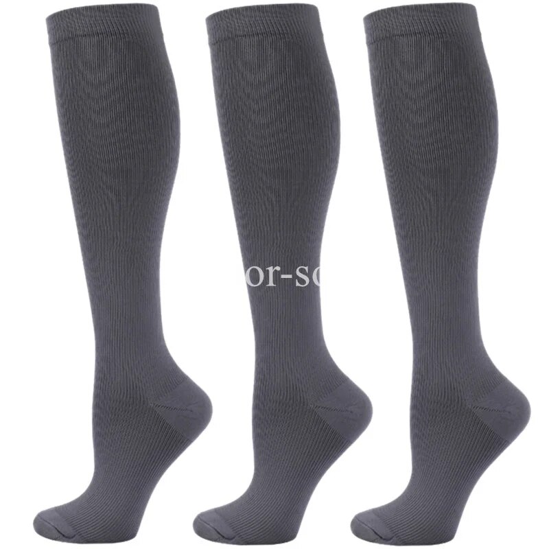 3 Pairs Lot Compression Socks Blood Circulation Running Anti-Fatigue ...