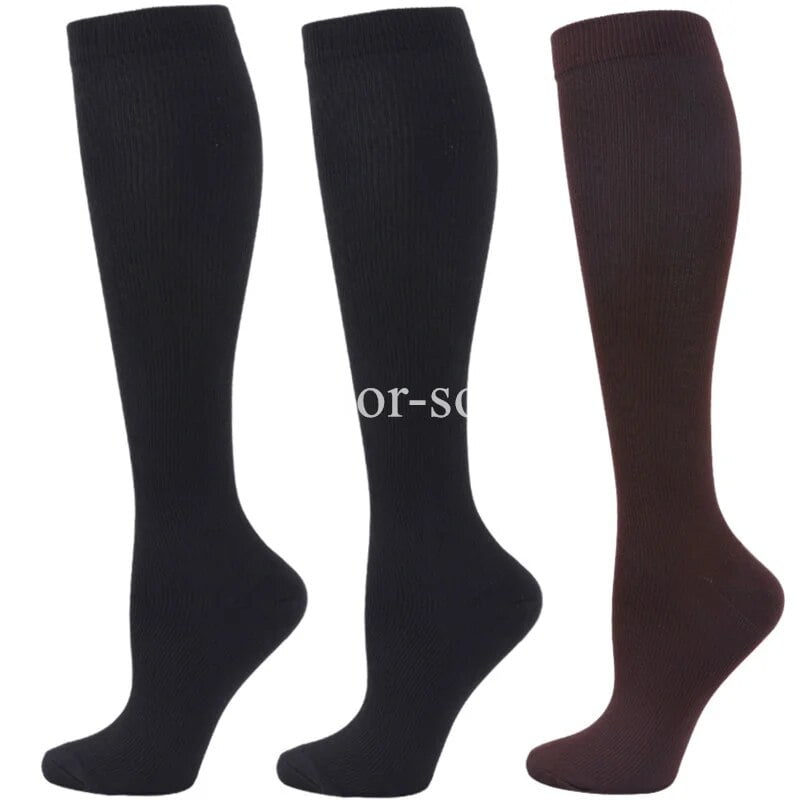 3 Pairs Lot Compression Socks Blood Circulation Running Anti-Fatigue ...