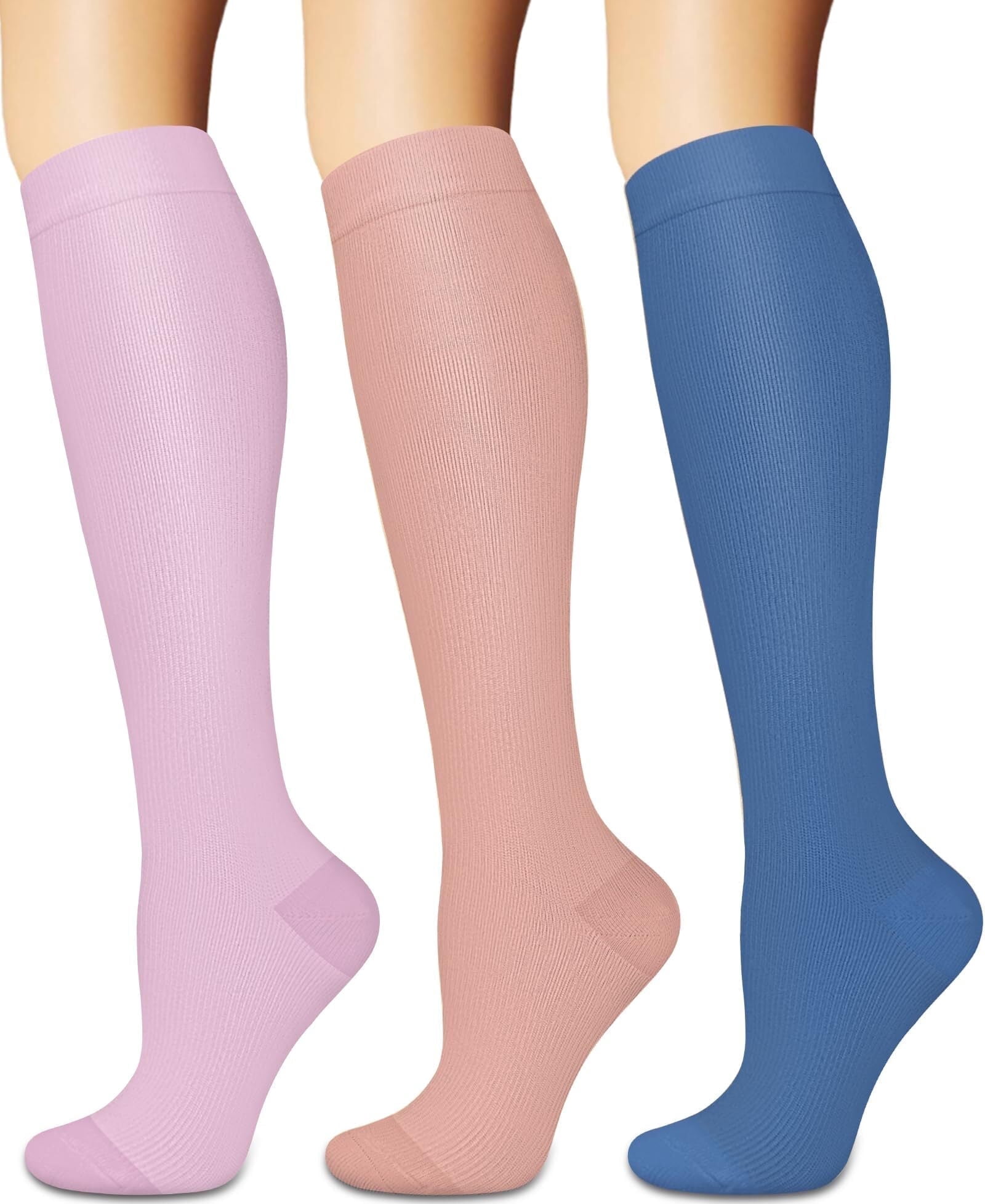 Fuklindy Medical Sport Compression Socks, 15-20 mmHg, Knee-High Support ...