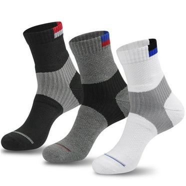 3-Pair Men's Cotton Sports Compression Socks – Mid-Crew Athletic ...