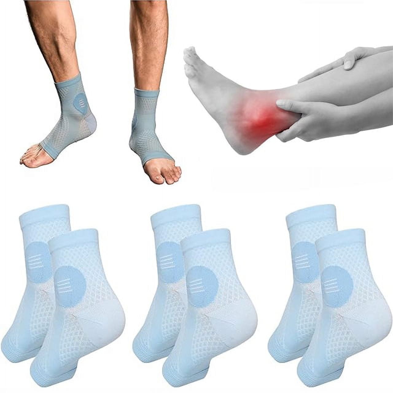 3 Pairs Neuropathy Socks Peripheral Neuritis Compression Toeless Foot ...